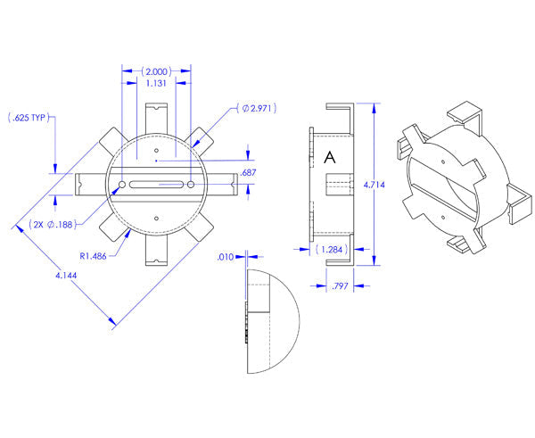 Cable Management Round Spool 1.5" Bend Radius Blue – Fiber Savvy