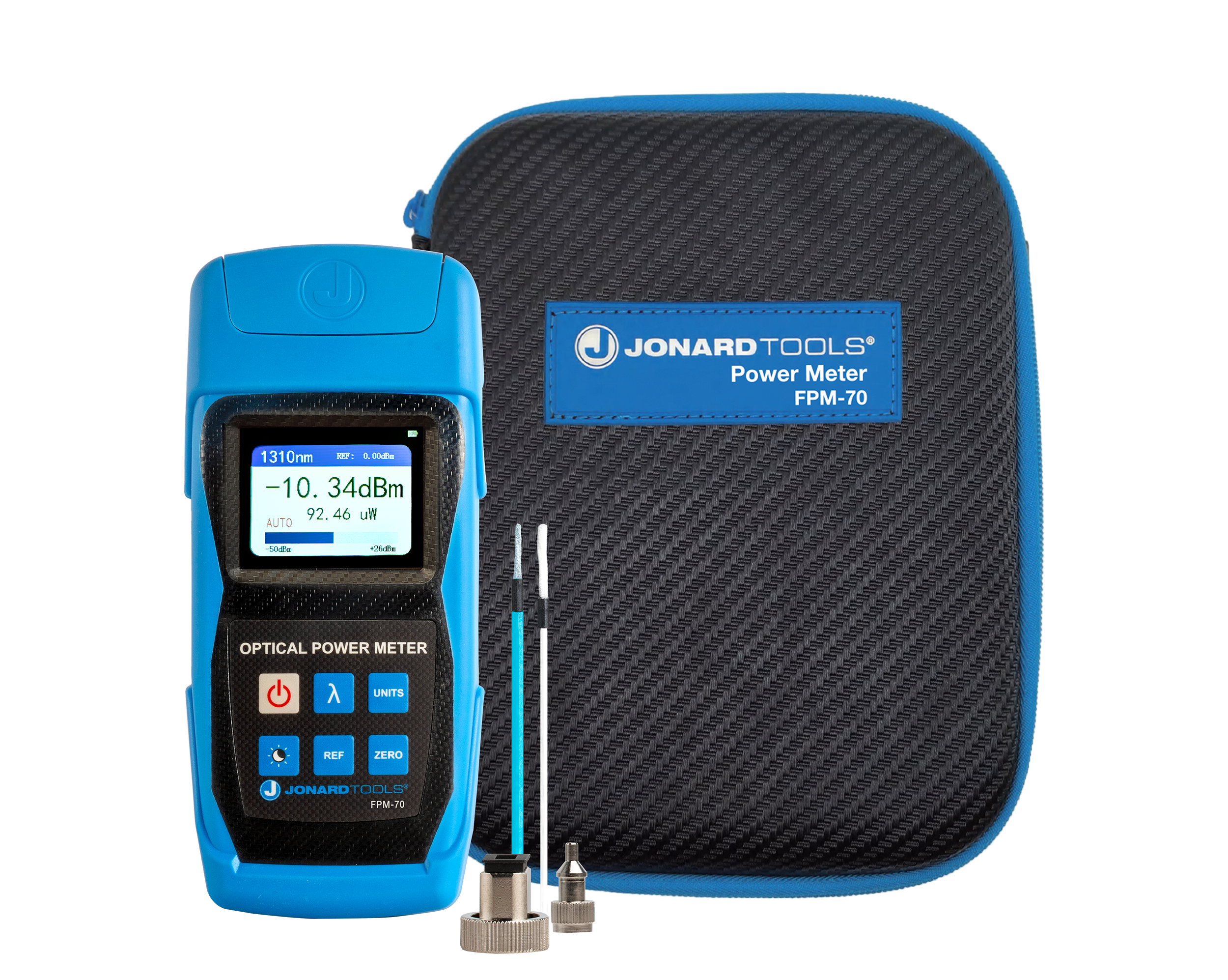 Fiber Optic Power Meter (-70 to +6 dBm) with FC/SC/LC Adapters | FPM-7 ...
