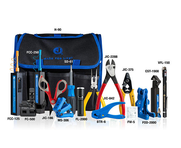 Fiber Prep Kit with Connector Cleaner, Fiber Cleaver, & Visual Fault L ...