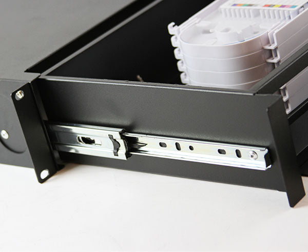 2U Rack Mount Fiber Patch Panel with Trays, Slide-Out, FDU – Fiber Savvy
