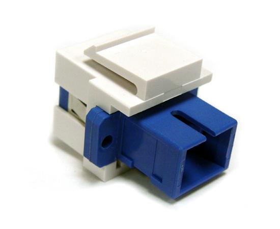 Fiber Keystone Jack, Single Mode, SC Simplex, White – Fiber Savvy