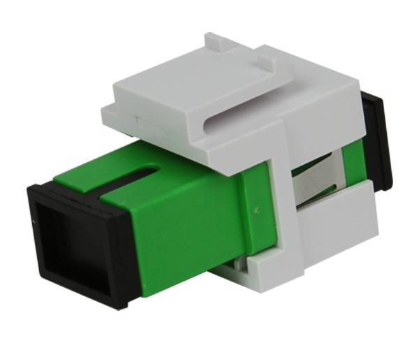 Keystone Jack - HD Fiber Modular, SC Simplex, SM, APC - White – Fiber Savvy