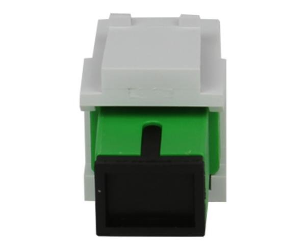 Keystone Jack - HD Fiber Modular, SC Simplex, SM, APC - White – Fiber Savvy